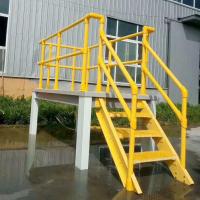 China FRP Stair Handrail 250 lbs Capacity Corrosion Resistant Fiberglass Safety Railing 0.5m to 6m Length for sale