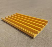 China Customized Open Area Pultruded Fiberglass Grating Anti-slip GRP FRP Decking Floor 25mm for sale