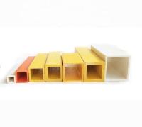 China UV Resistant FRP Fiberglass Square Hollow Tube Profile 50x50x4mm for Outdoor Ladder Structures for sale