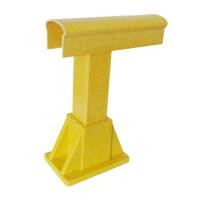 China Customized Colors 50mm FRP Square Tube Fittings Pultruded Technology Handrail for sale