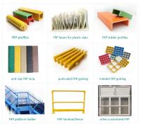 China FRP Pultruded Grating Handrail Ladder Platform 40% Open Area for Industrial Use for sale
