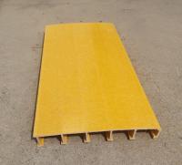 China Fiberglass Composite Decking Pultruded FRP Planking 300mm Wide 40mm High Cooling Tower Walkway for sale