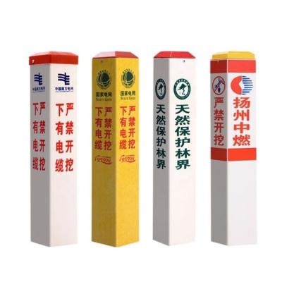 China High Strength FRP GRP Warning Signs Pile Mark Board 1200mm for Cable Protection Safety for sale