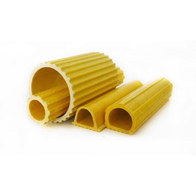 China Pultruded FRP Tube Profiles Anti-Slip Surface 40x27mm 60x27mm for Ladder Handrail for sale