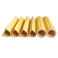 China Customized FRP D-Shape Round Ribbed Tube 40x27mm for Fiberglass Ladder Steps for sale