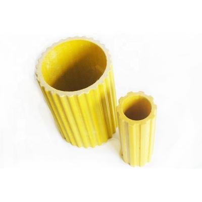 China Pultruded FRP Gear Tube High Strength Glass Fiber Tube 40x27x3mm for Non-Slip Ladder Rungs for sale
