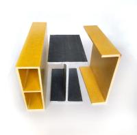 China Lightweight FRP H Beam Fiberglass Reinforced Plastic Profile 3mm Thick 90mm High Length 1m to 11.6m for sale