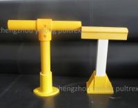 China Fiberglass U Channel Top Handrail 50mm Square Rail for Industrial Deck Railing for sale