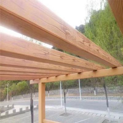 China Anti-Corrosion Wood Grain Fiberglass Composite Tube Profiles for FRP Pergola Structure 0.5m-11.6m for sale
