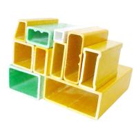 China UV-Protected FRP Pultrusion Rectangular Tube 19x19x2.6mm for Ladder and Handrail for sale