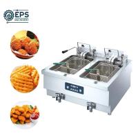 China Electric Double-Basket Fryer Machine for Consistent Results Commercial and Consistent for sale