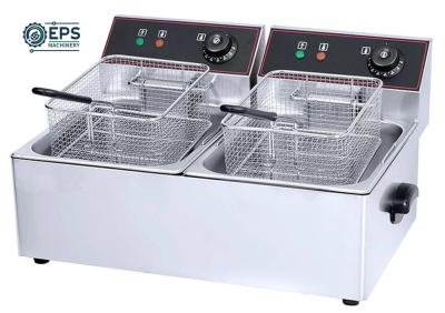 China 20kg Package Gross Weight Stainless Steel Double Tank Automatic Industrial Fryer for sale