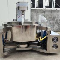 China 500 Liter Automatic Industrial Tilting Gas Steam Electric Heating Jacketed Mixing Kettle with Mixer for sale