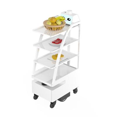China Hotels Navigation Waiter Automatic Detour Restaurant Robot Trackless Cart Automated Food Delivery Filling Robot for sale