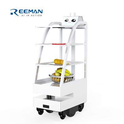 China restaurant & Hotel Supplies Remote Control Multi Layer Food Delivery Robot Full Automatic Refreshment Transporting Automat For Restaurant Use for sale
