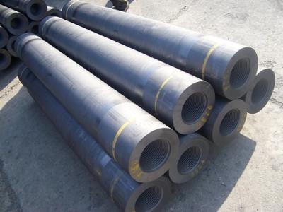 China Homogeneous texture Nominal Diameter 85 mm graphite electrodes with 4TPI Nipple for sale