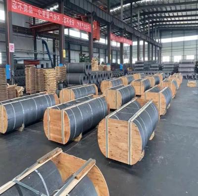 China Graphite Electrode UHP HP RP 300mm 400mm 450mm 500mm With Nipple For Steel Melting Eaf for sale