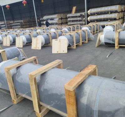 China Low Price EAF Dia 400mm Graphite Electrode UHP With 4TPI Nipples for sale