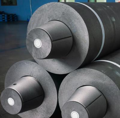 China Carbon Electric Arc Furnace 600mm Graphite Electrode UHP 600 with Nipples for Steel Making for sale