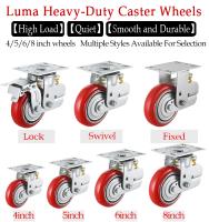 China Heavy Duty PU Spring Caster Wheel 5 Inch Swivel Non Marking Industrial Casters for Food Processing for sale