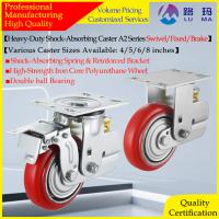 China Heavy Duty 4 Inch Polyurethane Caster 250kg Load Capacity Steel Plate Swivel Caster for sale