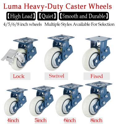 China A1 Industrial Heavy Duty Dual Spring Shock Absorbing Polyurethane Caster 4 Inch 250kg Load Capacity for sale