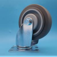 China Medium Duty PP Industrial Caster Wheels 4 Inch 5 Inch 6 Inch 8 Inch Single Brake for Hospital Beds Medical Carts for sale