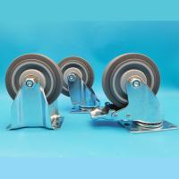 China Medium Duty PP Industrial Caster Wheels 4 Inch 5 Inch 6 Inch 8 Inch Single Brake for Hospital Beds Medical Carts for sale