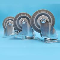 China Medium Duty PP Industrial Caster Wheels 4 Inch 5 Inch 6 Inch 8 Inch Single Brake for Hospital Beds Medical Carts for sale