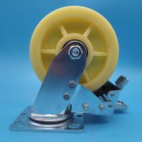 China 5 Inch PP Industrial Caster with Side Brake Swivel Fixed 165mm Height 6202 Bearing for sale