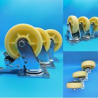 China 5 Inch PP Industrial Caster with Side Brake Swivel Fixed 165mm Height 6202 Bearing for sale