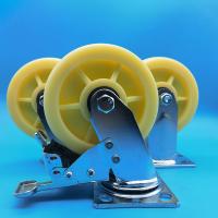 China 6 Inch PP Industrial Caster 190mm Height Swivel Fixed Lockable Side Brake for Logistics Storage for sale