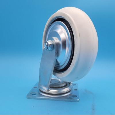 China Non-Marking PU Industrial Heavy Duty Caster 4 Inch Swivel Lockable Brake for Warehousing Logistics for sale