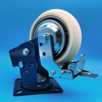 China Non-Marking PU Industrial Heavy Duty Caster 4 Inch Swivel Lockable Brake for Warehousing Logistics for sale
