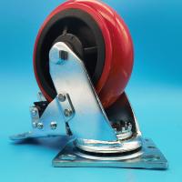 China PP Industrial Wheel Caster 8 Inch Lockable Swivel Rigid 240mm Height 6202 Bearing for sale