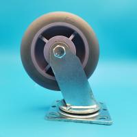 China 8 Inch TPR Heavy Duty Caster Wheels 6202 Bearing Lockable Swivel Rigid Industrial Casters for sale