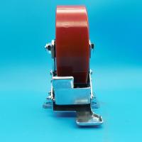 China Heavy Duty Polyurethane Casters 8 Inch Lockable Swivel Fixed Industrial Caster Wheels High Load Bearing for sale