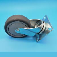 China TPR Medium Duty Industrial Caster 5 Inch Lockable Swivel Rigid Quiet Floor Protection for sale