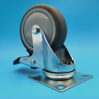 China TPR Medium Duty Industrial Caster 5 Inch Lockable Swivel Rigid Quiet Floor Protection for sale