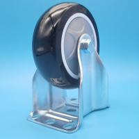 China Medium Duty TPU Castor Wheels 4 Inch Lockable Swivel Rigid for Catering Trolleys Buffet Tables for sale
