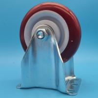 China Cost-effective  Medium Duty Casters Red Pp Wheels Rubber Core Food Industry  Food Processing for sale