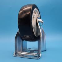 China Industrial PP Trolley Wheels 4 Inch Medium Duty Casters Lockable Rigid Swivel 100mm for sale