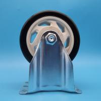 China Industrial PP Trolley Wheels 4 Inch Medium Duty Casters Lockable Rigid Swivel 100mm for sale