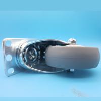 China Medium Duty Single Axis TPR Caster 4 Inch Lockable Swivel Rigid Quiet Industrial Casters for Medical Carts for sale