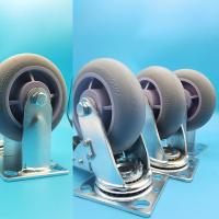China TPR Heat Resistant Caster Wheels 4-8 Inch Single Wheel Outdoor Warehouse Cart Castors -50 to 115 C for sale
