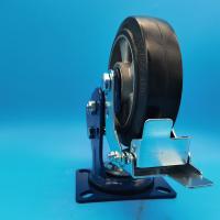 China Industrial Caster Wheels Rubber Spring Castor 200kg Swivel Non-Marking for Indoor Outdoor Use for sale
