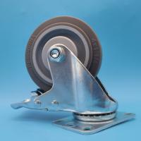 China Industrial Caster Wheels TPR 5 Inch Non Marking Quiet Casters for Light Duty Trolleys Furniture for sale