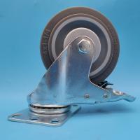 China Industrial Caster Wheels TPR 5 Inch Non Marking Quiet Casters for Light Duty Trolleys Furniture for sale