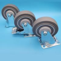 China Industrial Caster Wheels TPR 5 Inch Non Marking Quiet Casters for Light Duty Trolleys Furniture for sale