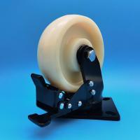 China Thermal Stability Industrial Heavy Duty Nylon Caster Wheel 5 Inch Lockable Rigid Swivel 250°C Heat Resistant for sale
